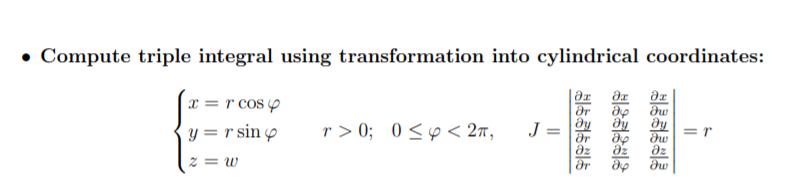 Solved ·Compute triple integral using transformation into | Chegg.com