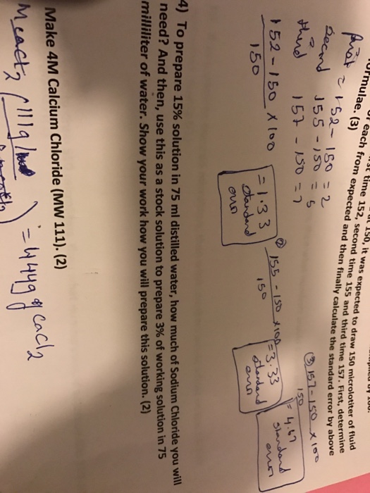 Solved To prepare 15% solution in 75 ml distilled water, how | Chegg.com