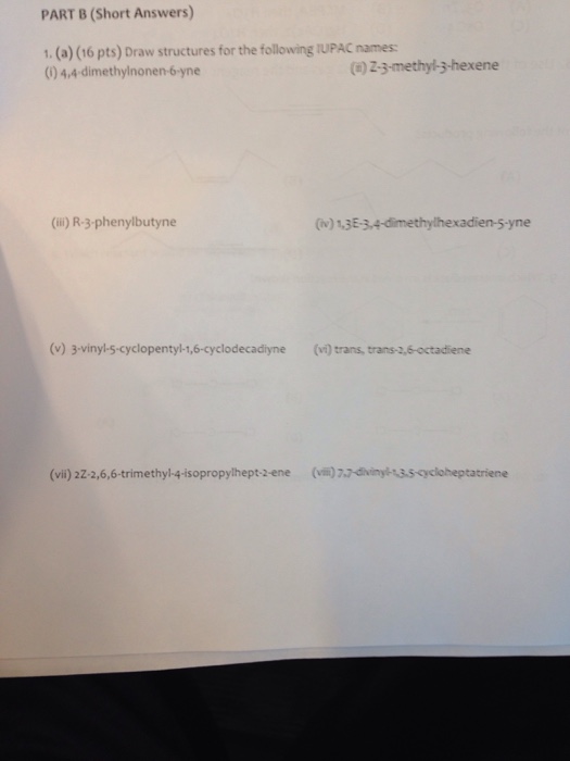 Solved Draw structures for the following IUPAC names; 4,4 | Chegg.com
