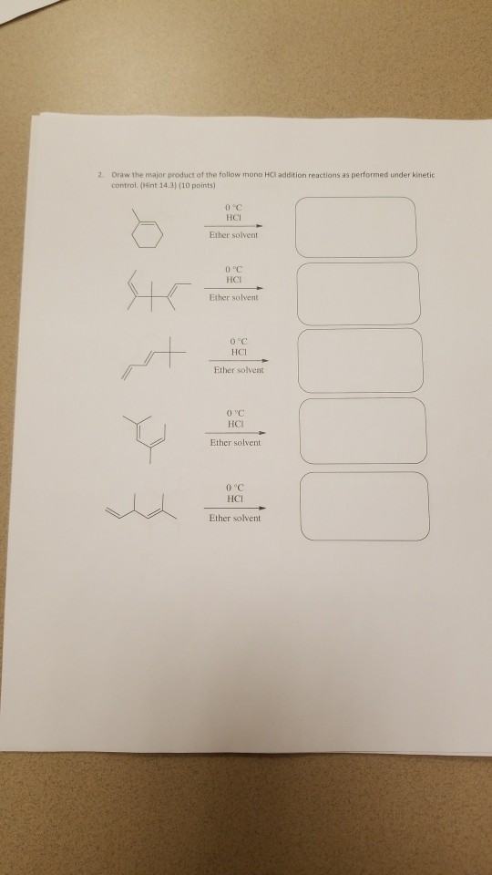 Solved Draw the major product of the follow mono HCI | Chegg.com