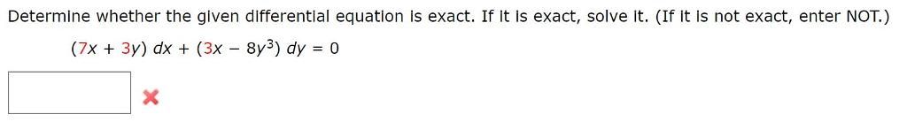 Solved Determine Whether The Given Differential Equation Is