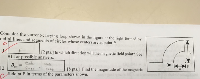Solved Consider the current-carrying loop shown in the | Chegg.com