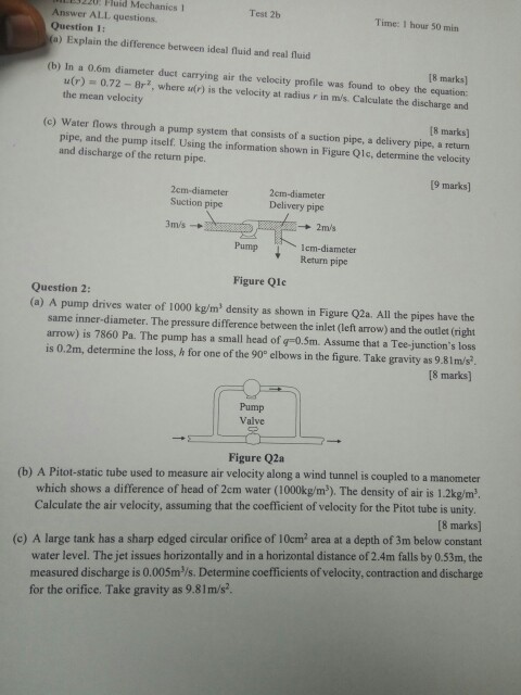 Solved Test 2b Time: 1 hour 50 min Answer ALL questions. | Chegg.com