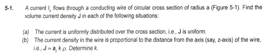 Solved 51. A currentflows through a conducting wire of | Chegg.com