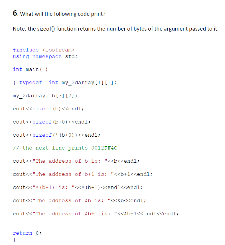 Solved Please explain why the following program will display | Chegg.com