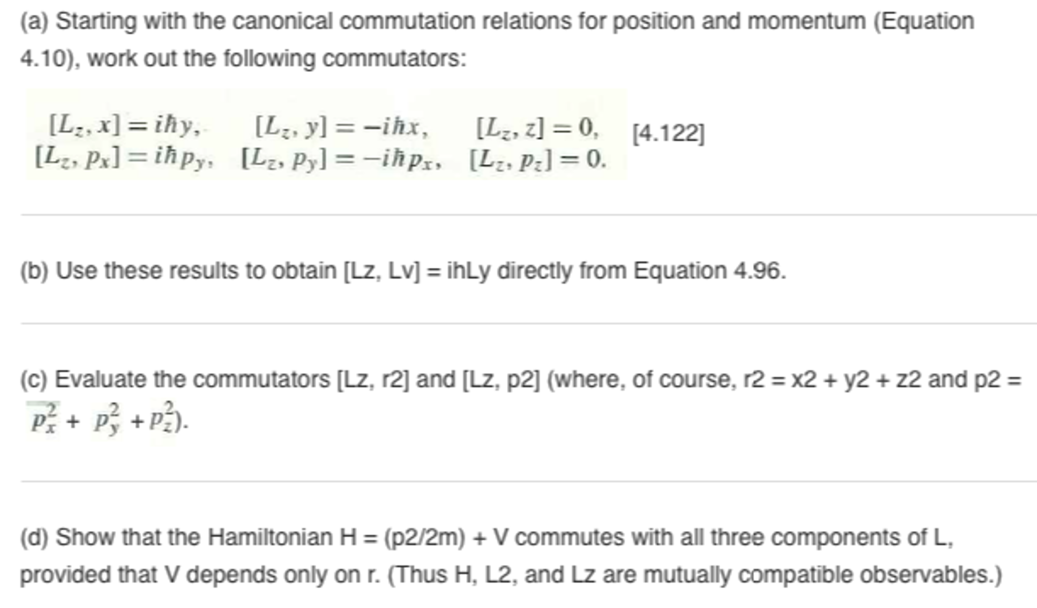 Solved Starting With The Canonical Commutation Relations For