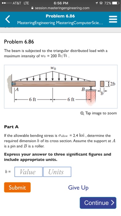 Solved The beam is subjected to the triangular distributed | Chegg.com