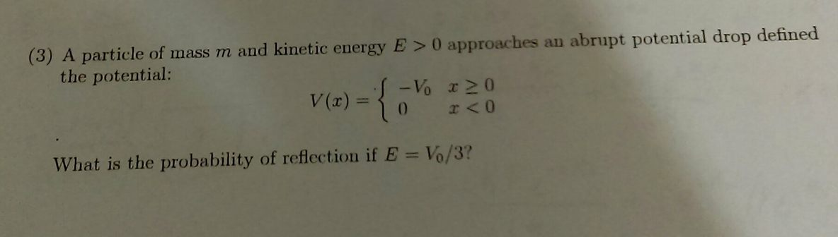 Solved A particle of mass m and kinetic energy E > 0 | Chegg.com