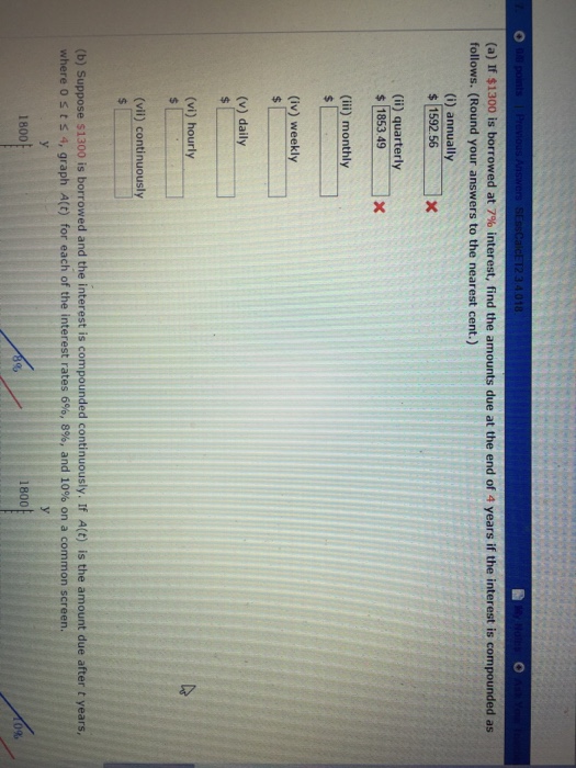 Solved If $1300 is borrowed at 7 percent interest, Find the | Chegg.com