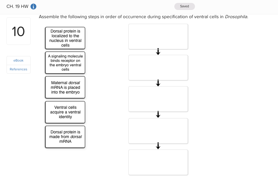 Solved Assemble the following steps in order of occurrence | Chegg.com