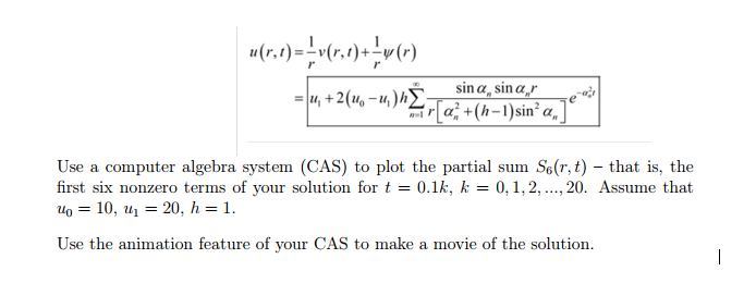 Use a computer algebra system (CAS) to plot the | Chegg.com