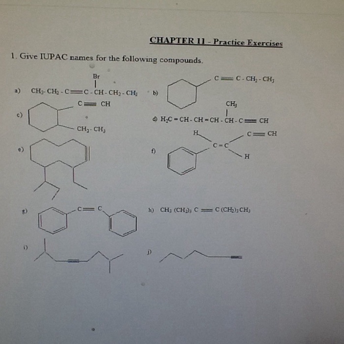 Solved 1. Give IUPAC names for the following compounds. | Chegg.com