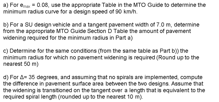Solved a) For emax0.08, use the appropriate Table in the MTO | Chegg.com