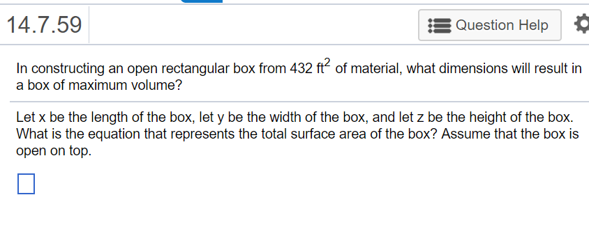 Solved 14.7.59 Question Help n constructing an open | Chegg.com