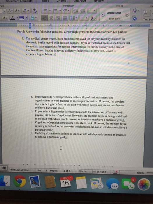 Solved Document Elements Tables artArt Paragraph Styles a | Chegg.com