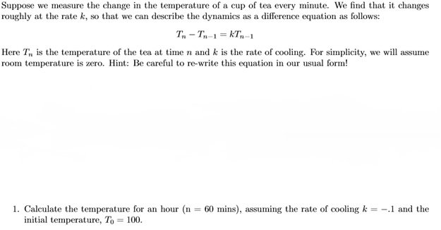 Solved Using MATLAB, How would you calculate the temperature | Chegg.com