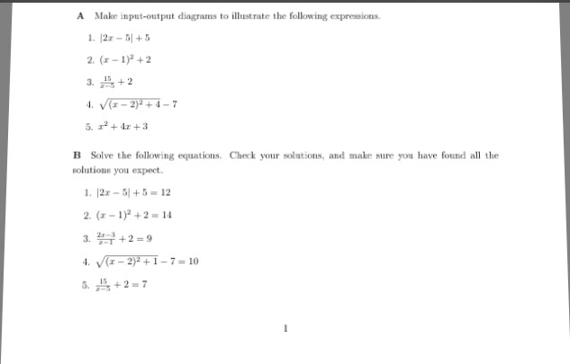 Solved Make input - output diagrams to illustrate the | Chegg.com