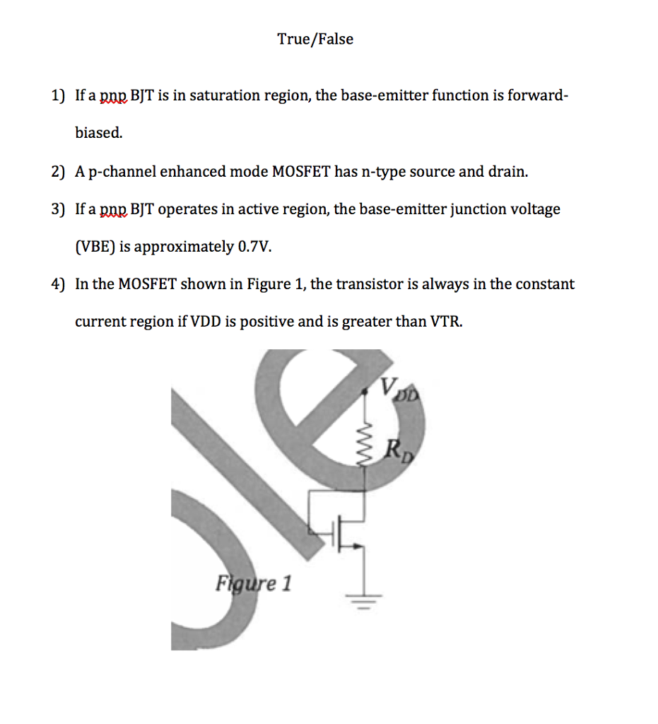 Solved If a pnp BJT is in saturation region, the | Chegg.com