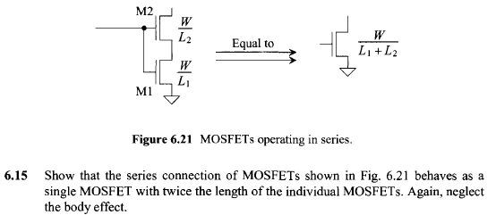 Solved Show that the series connection of MOSFETs shown in | Chegg.com