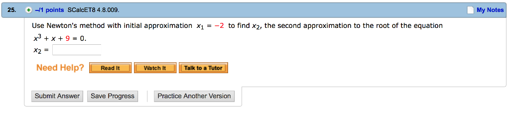 Solved Use Newtons Method With Initial Approximation X1