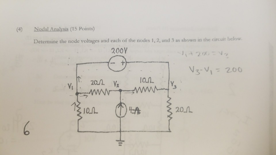 Solved Determine the node voltages and each of the nodes 1, | Chegg.com