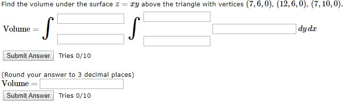 Solved Find the volume under the surface zy above the | Chegg.com