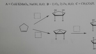 Solved A Cold KMno4, NaOH. H20: B-1)o, 2) Tn, Hzo: CECH3CC | Chegg.com