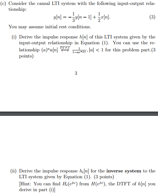 Solved Consider the causal LTI system with the following | Chegg.com