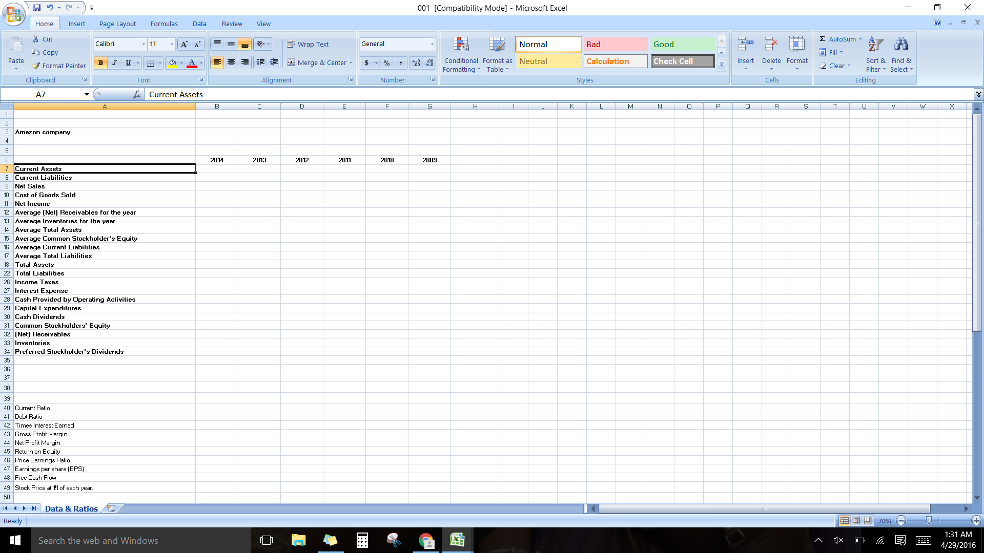 Solved 001 [Compatibility Model Microsoft Excel Data Review | Chegg.com
