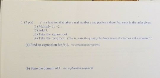 Solved f is a function that takes a real number y and | Chegg.com