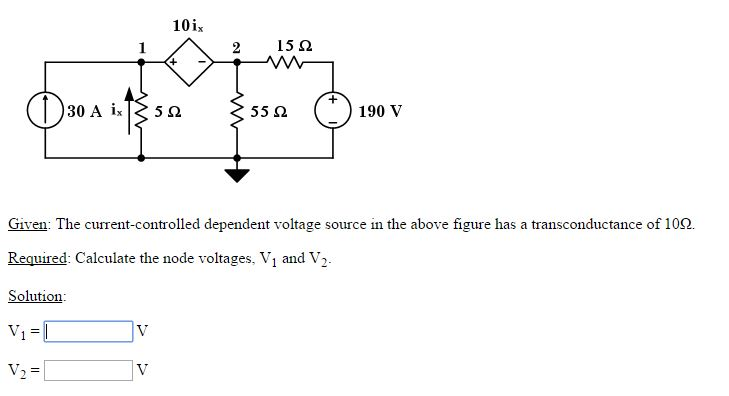 Solved Given: The current-controlled dependent voltage | Chegg.com