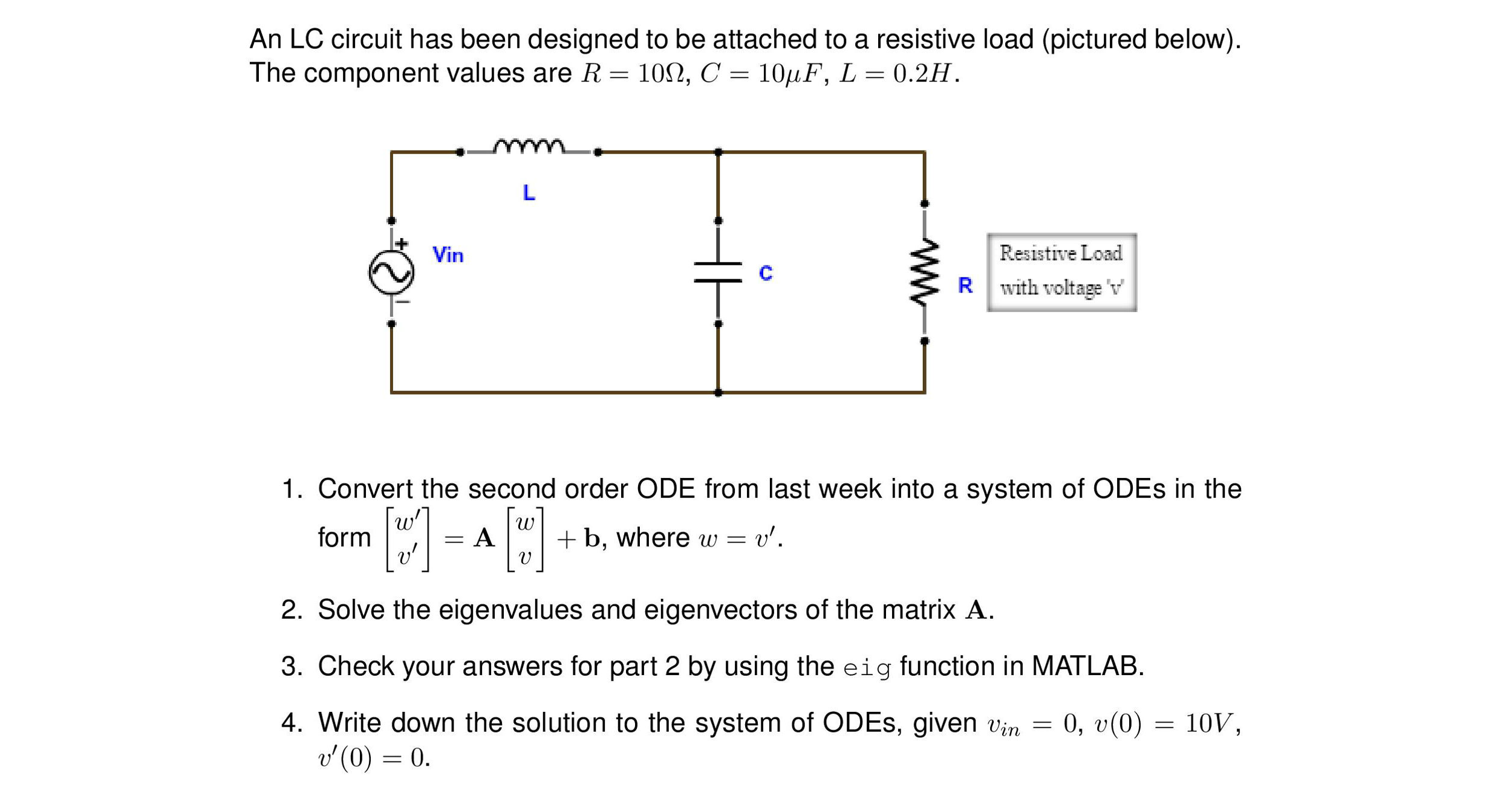 Solved An LC circuit has been designed to be attached to a | Chegg.com