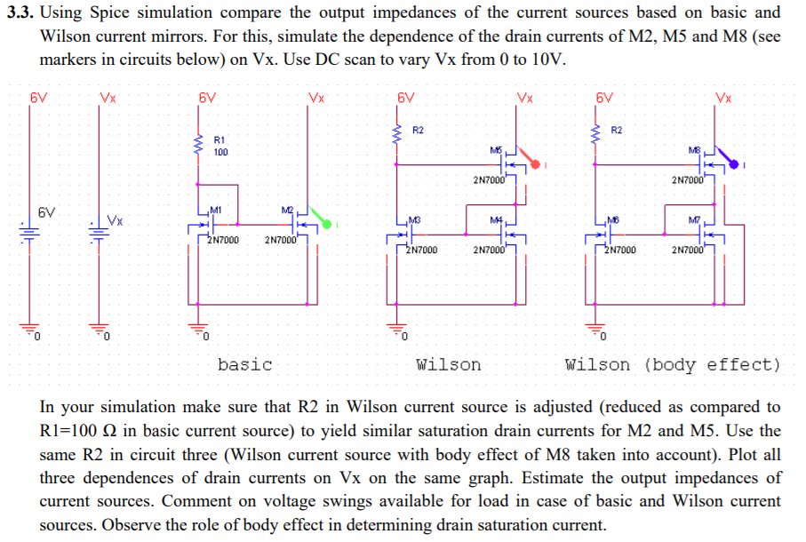 Solved 3.3. Using Spice simulation compare the output | Chegg.com