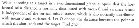 Solved When shooting at a target in a two-dimensional plane, | Chegg.com