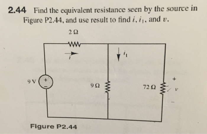 Solved Find the equivalent resistance seen by the source in | Chegg.com