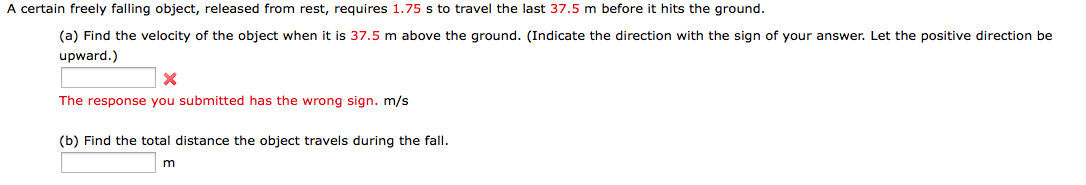 Solved A certain freely falling object, released from rest, | Chegg.com