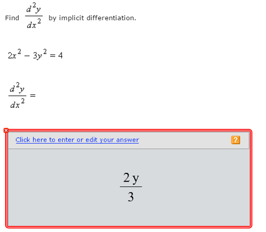 Solved Find d^2 y/dx^2 by implicit differentiation. 2x^2 - | Chegg.com