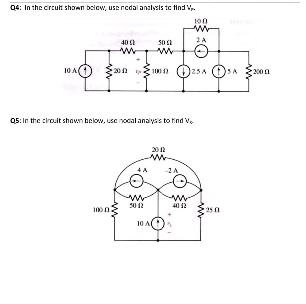 Solved Q1: For the circuit shown, use mesh analysis to find | Chegg.com