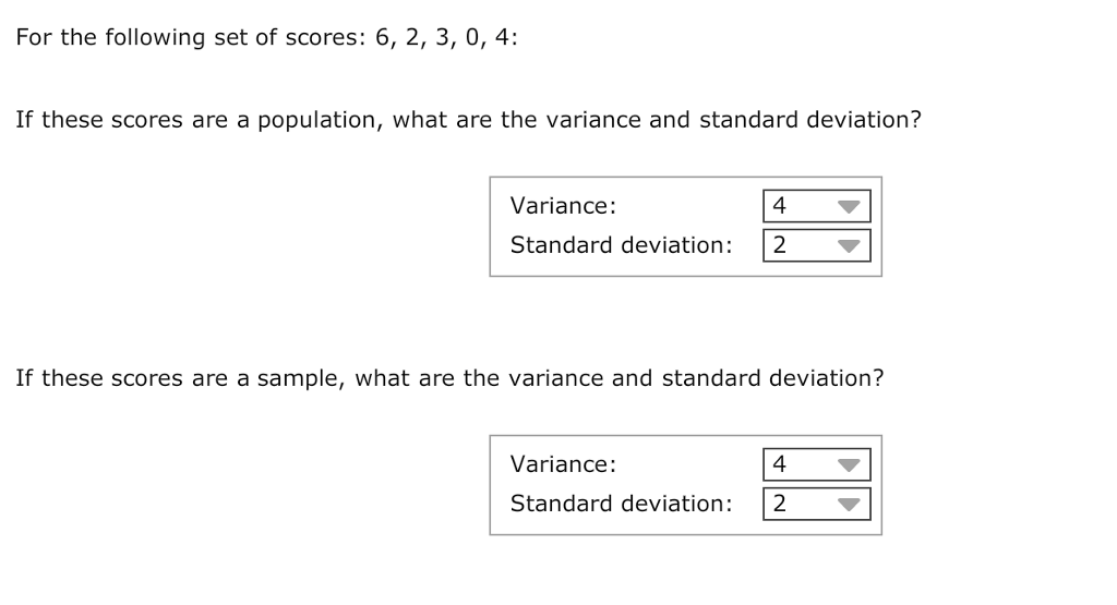 Solved Explain why the formulas for sample variance and | Chegg.com