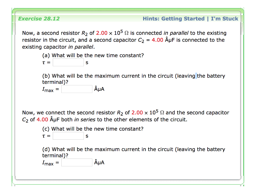 Solved Exercise 28.12 Hints: Getting Started | I'm Stuck | Chegg.com