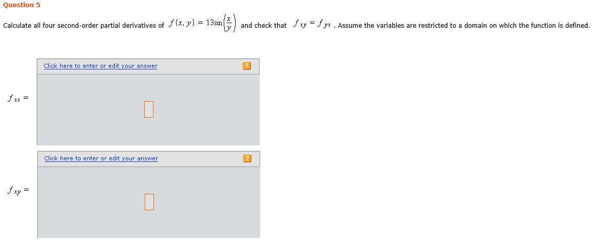 Solved Calculate all four second-order partial derivatives | Chegg.com