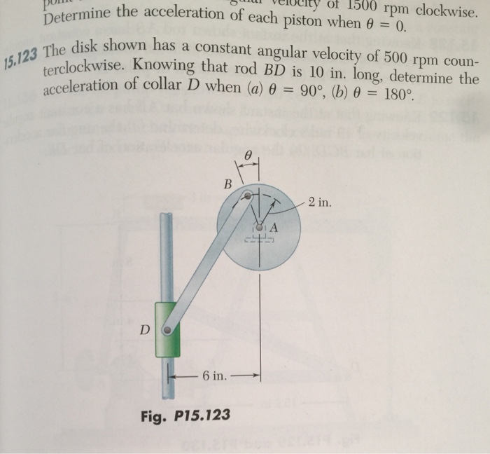 The disk shown has a constant angular velocity of 500 | Chegg.com