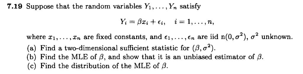 Solved 7.19 Suppose that the random variables Yi,... , Yn | Chegg.com