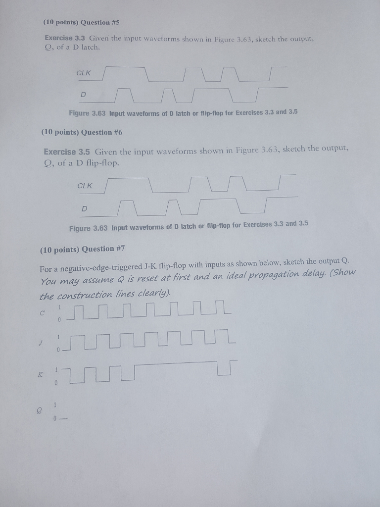 Solved 10 Points Question 5 Exercise 3 3 Given The Input