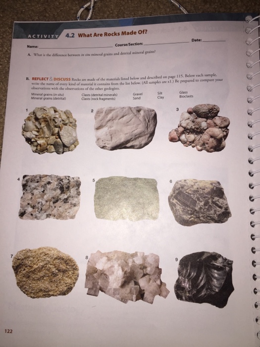 Solved ACTIVITY 4.1 Rock Inquiry Datel Name A. A. REFLECT & | Chegg.com