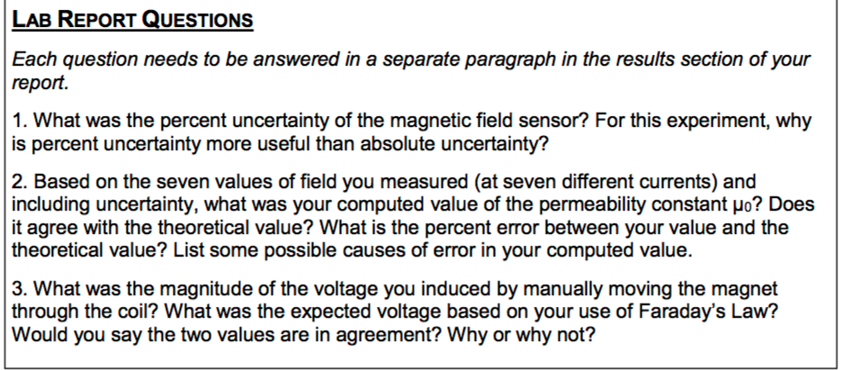 Solved LAB REPORT QUESTIONS Each question needs to be | Chegg.com
