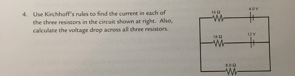 Solved Use Kirchhoff's rules to find the current in each of | Chegg.com