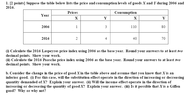Solved Suppose the table below lists the price and | Chegg.com Solved Suppose the table below lists the price and | Chegg.com