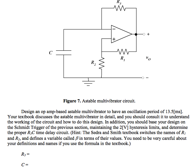 Solved Design the astable multivibrator of step 6 based on | Chegg.com