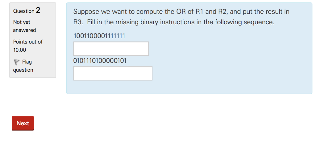 Solved Suppose we want to compute the OR of R1 and R2, and | Chegg.com